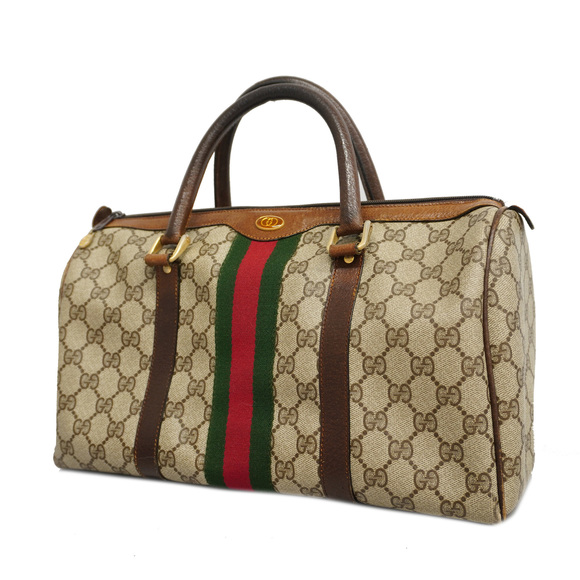 Gucci | Bags | Auth Gucci Sherry Line Boston Bag Womens Gg Supreme ...